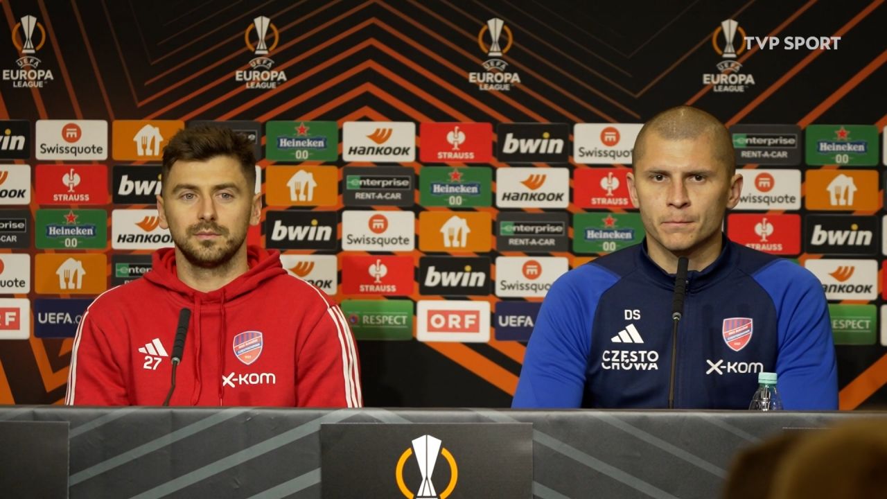 Piłka nożna Liga Europy Sturm Graz Raków Częstochowa KONFERENCJA PRASOWA TVP SPORT