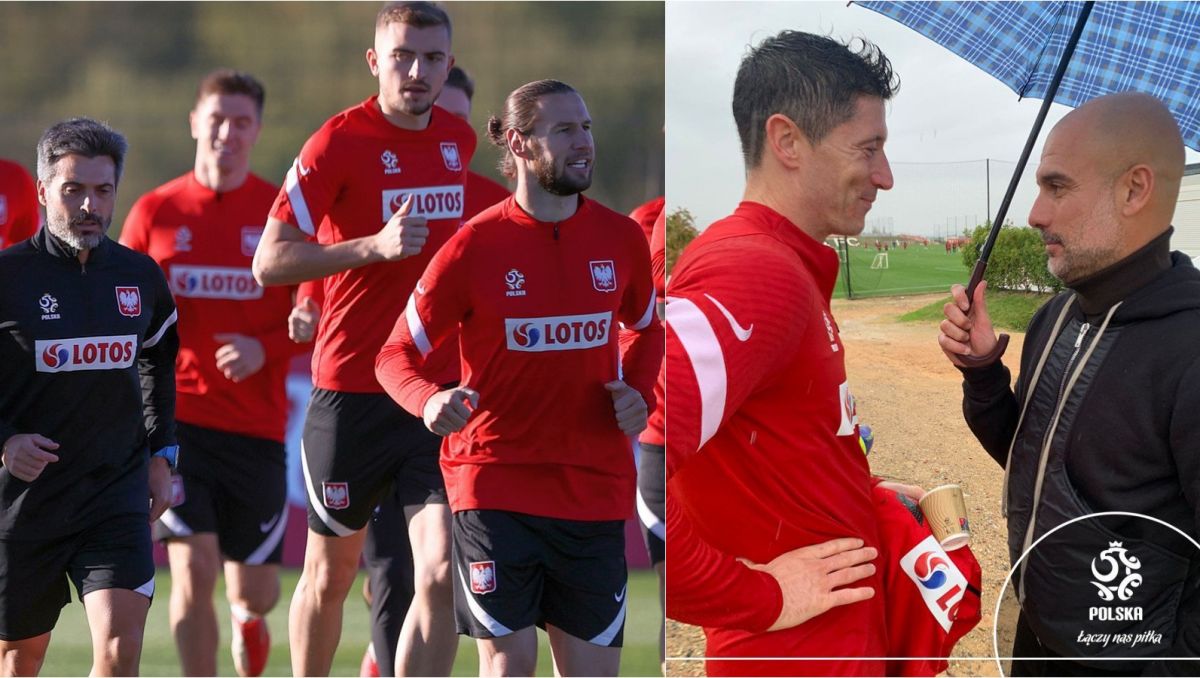 El. MŚ 2022. Pep Guardiola na treningu reprezentacji Polski w Katalonii ...