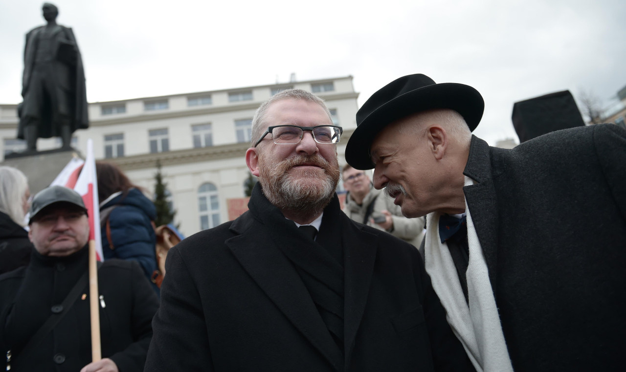 Janusz Korwin-Mikke lub Grzegorz Braun chcą startować w wyborach. Korwin-Mikke znowu chce być ...