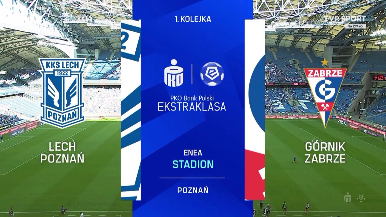 Lech Poznań – Górnik Zabrze. PKO BP Ekstraklasa, 1. kolejka [SKRÓT] | TVP SPORT